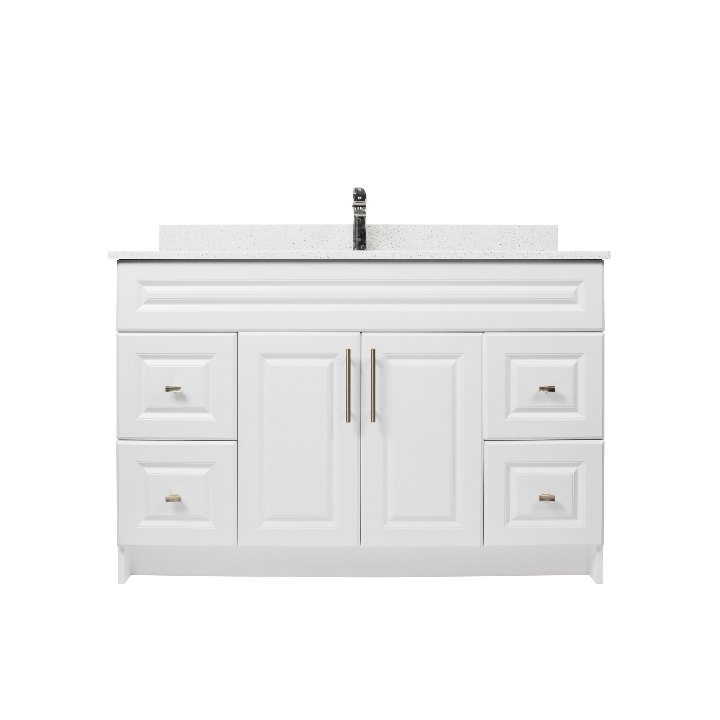48" MDF - Both Side Draw - White - Raised Panel Doors — RTI Vanities