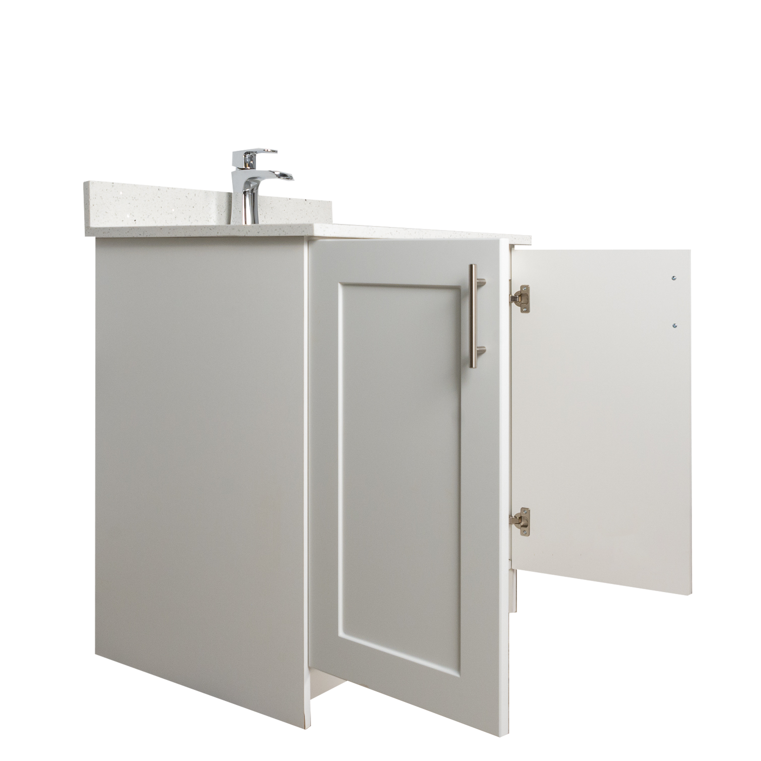 30" MDF - 2 Door - White - Shaker Doors - Softclose Hardware — RTI Vanities