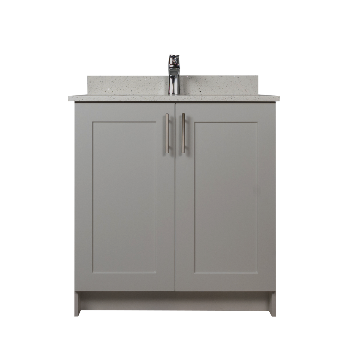 30" MDF - 2 Door - Light Grey - Shaker Doors - Softclose Hardware — RTI ...